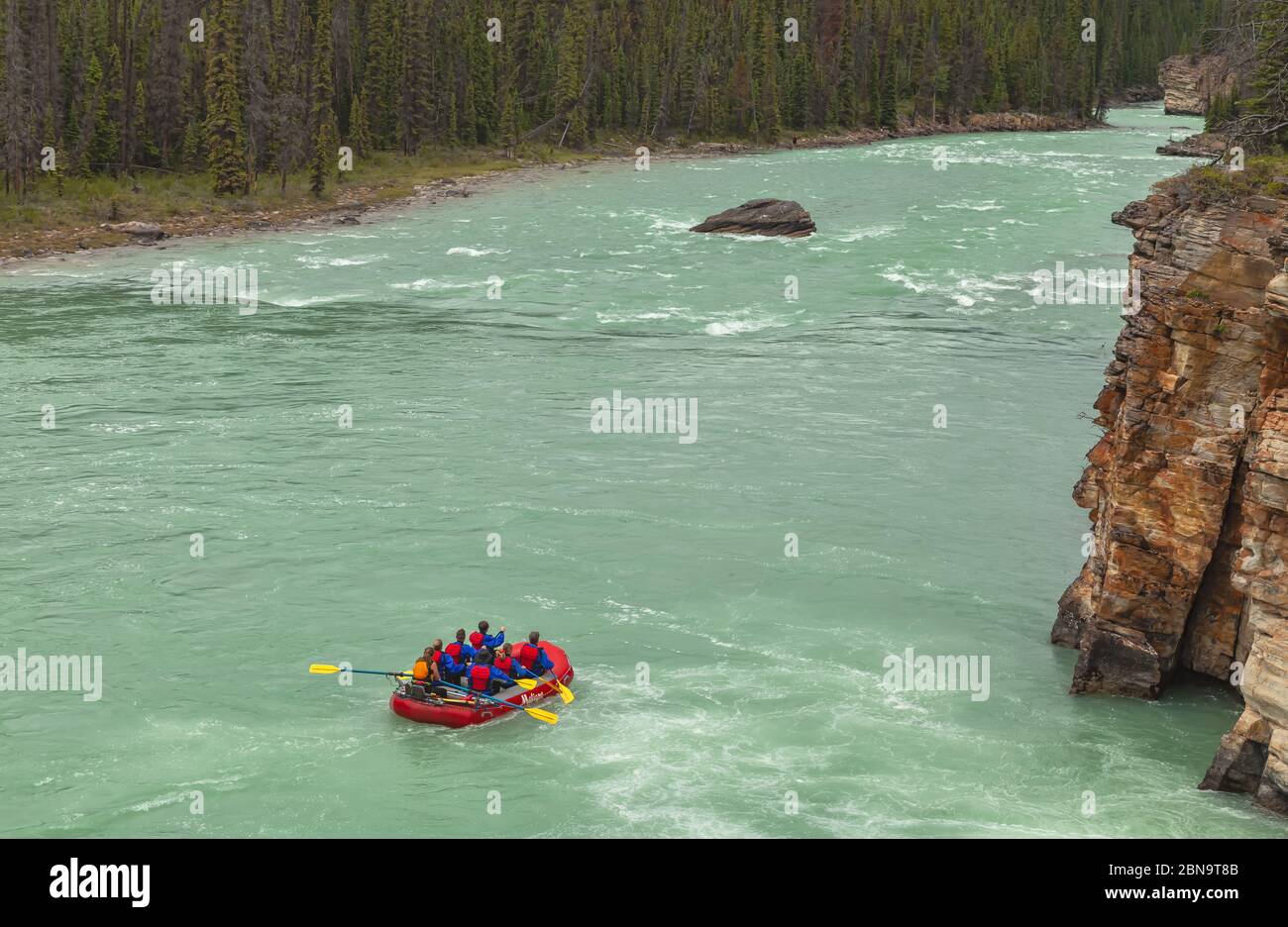 Athabasca river raft canada hi-res stock photography and images - Alamy