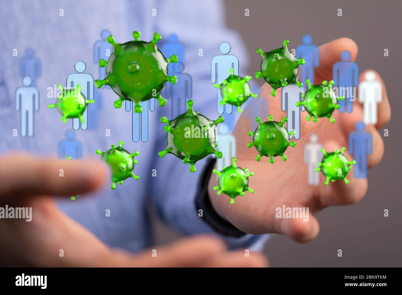 A Corona Virus - Microbiology And Virology Concept - 3d Rendering Stock ...