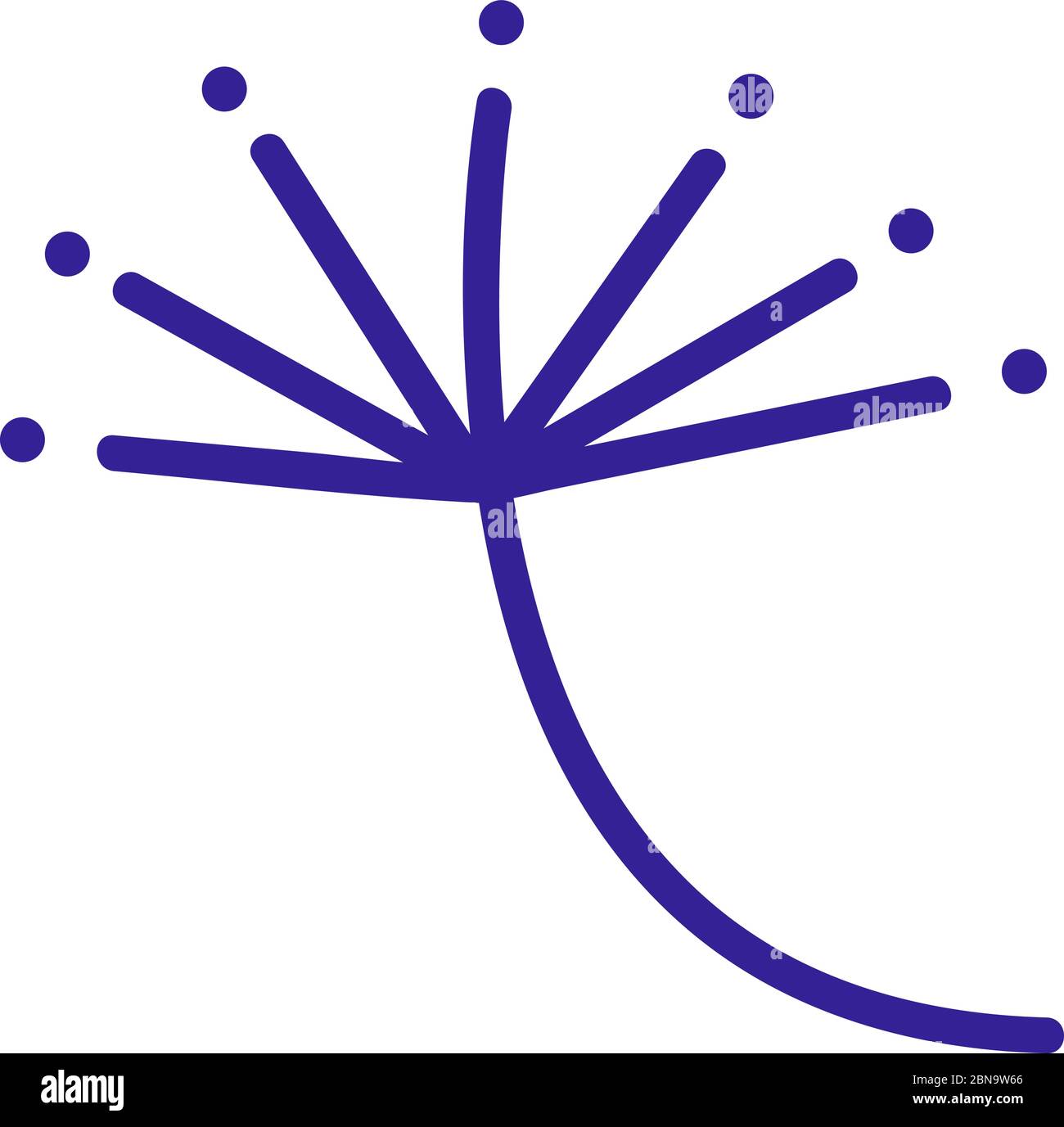 organic fennel inflorescence icon vector outline illustration Stock ...