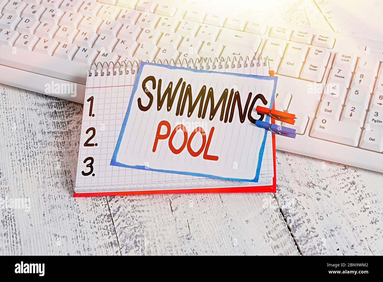 Text sign showing Swimming Pool. Business photo showcasing Structure ... Text sign showing Swimming Pool. Business photo showcasing Structure ...