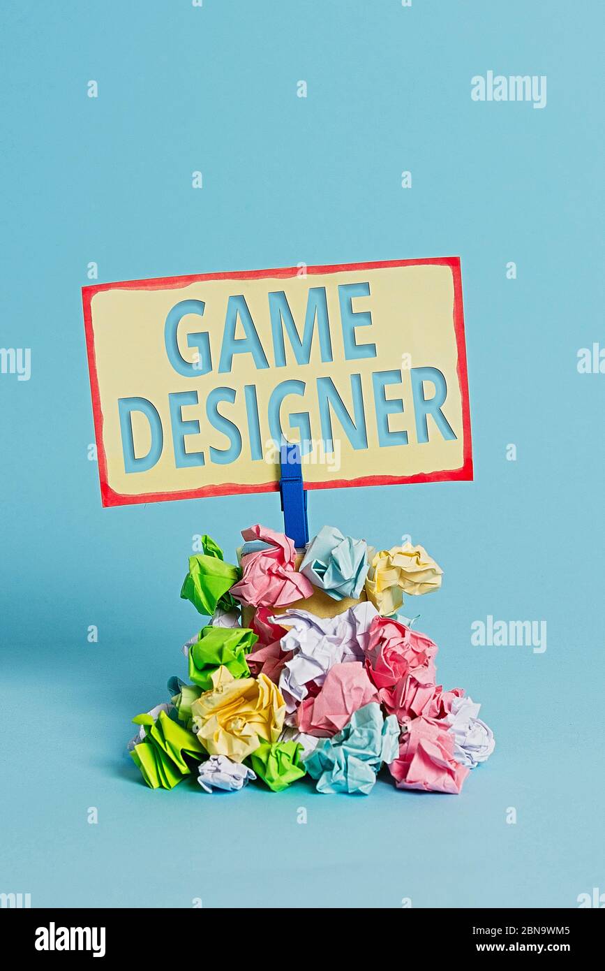 Text Sign Showing Game Designer Business Photo Text Campaigner Pixel