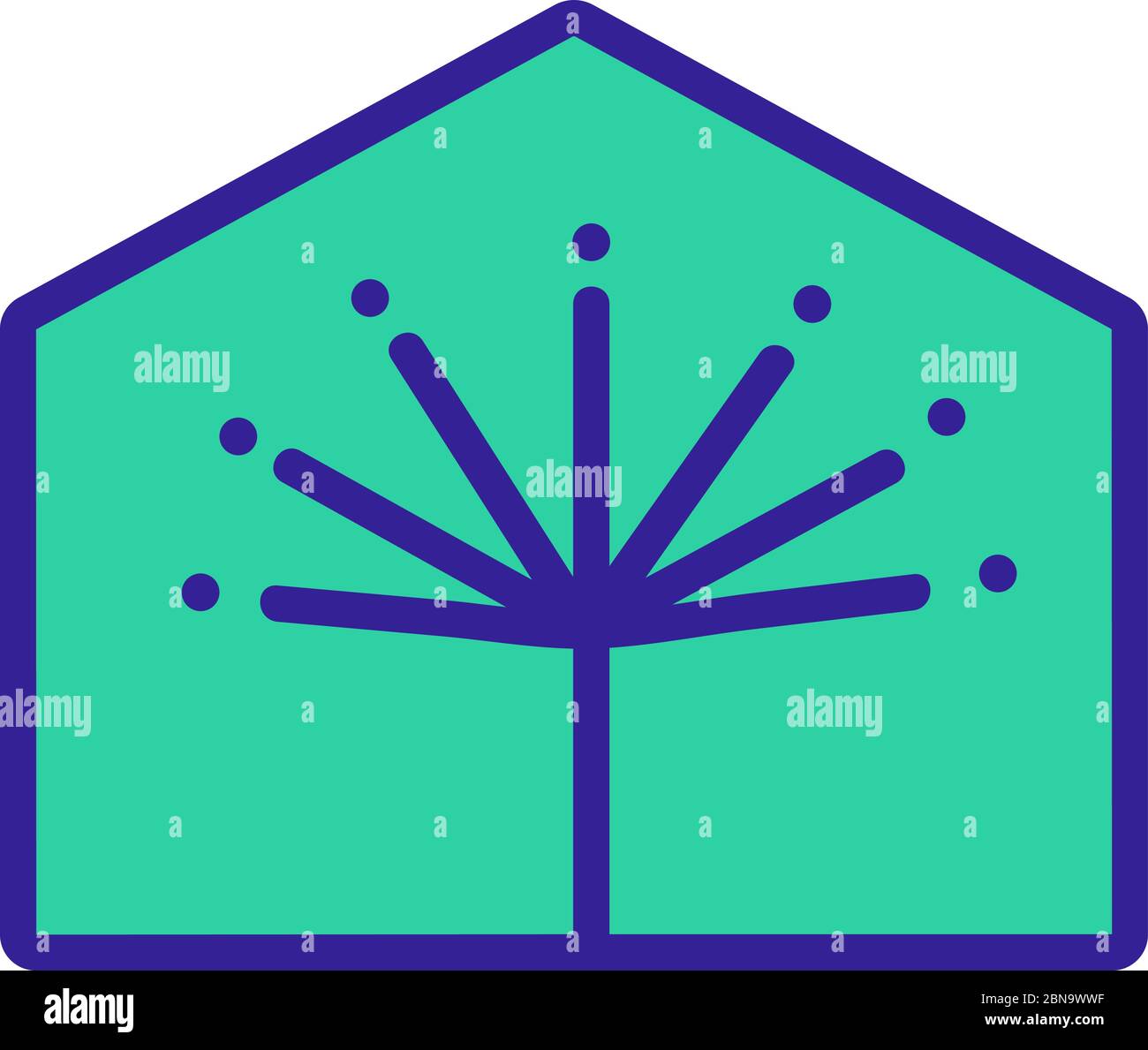 dill growing in greenhouse icon vector outline illustration Stock ...