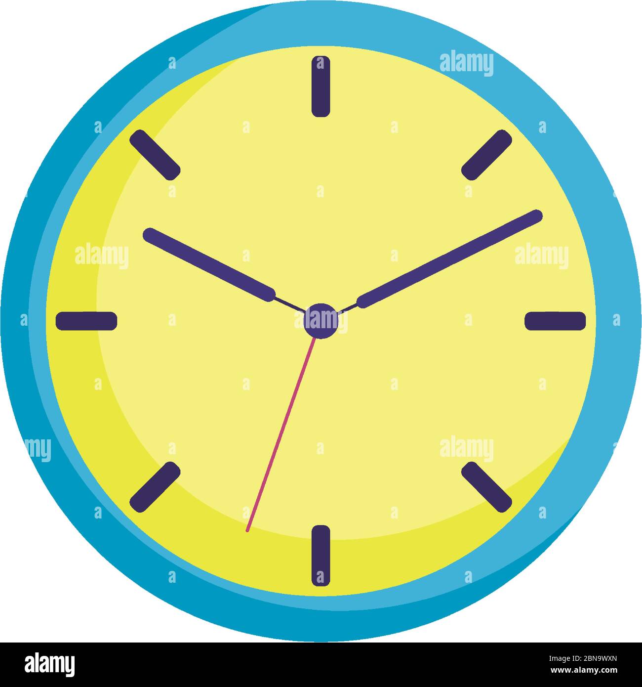 round clock time isolated icon design vector illustration Stock Vector ...
