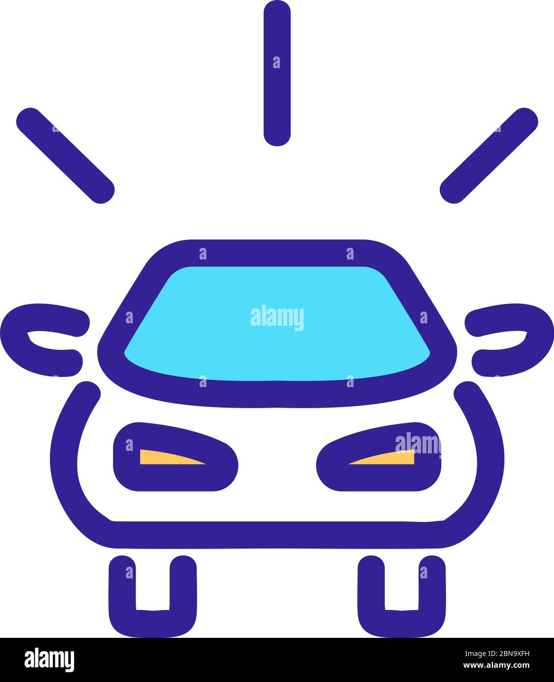 sound of approaching car icon vector outline illustration Stock Vector ...