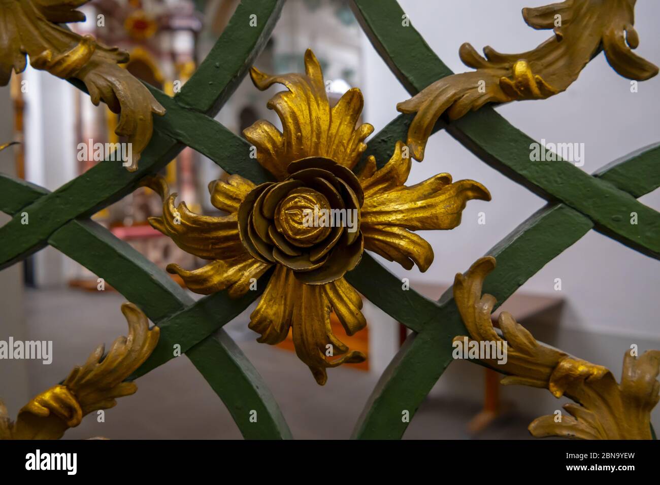 Ornamental Gold Wrought Iron Gates High Resolution Stock Photography ...