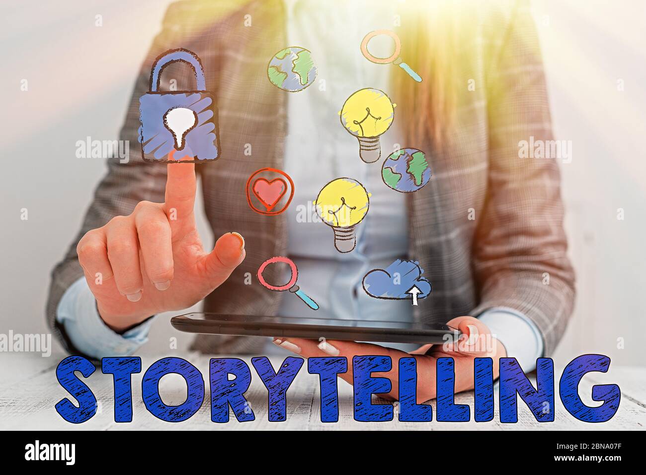 Conceptual hand writing showing Storytelling. Concept meaning social ...