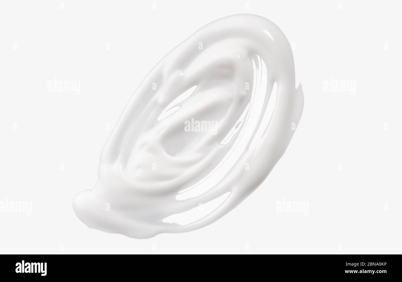 White cream drop isolated. Body mask swatch. Skin care treatment ...