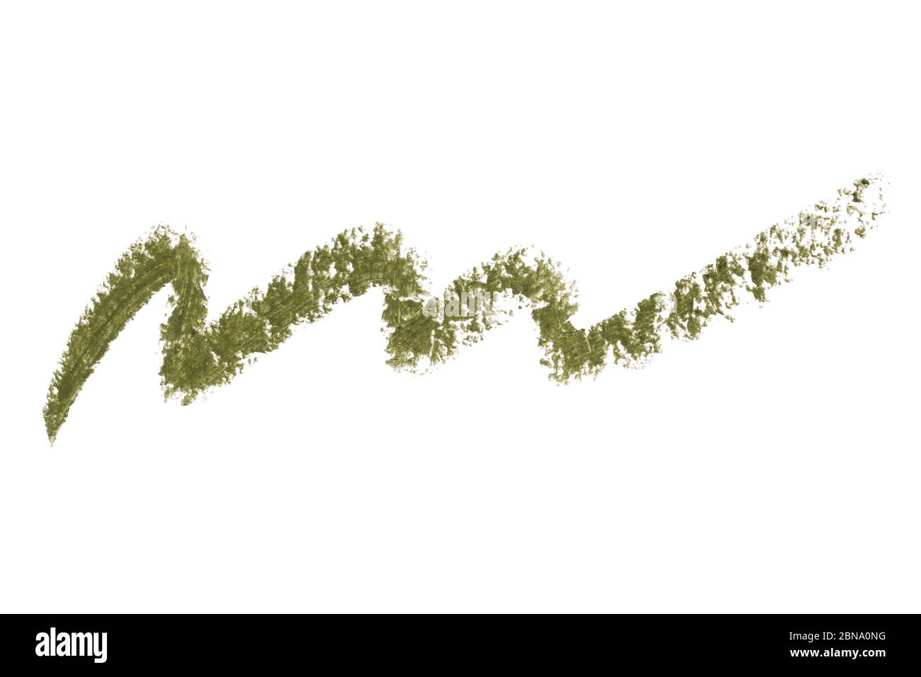 Eyeliner trace stroke isolated on white. Make up pencil stroke smear ...