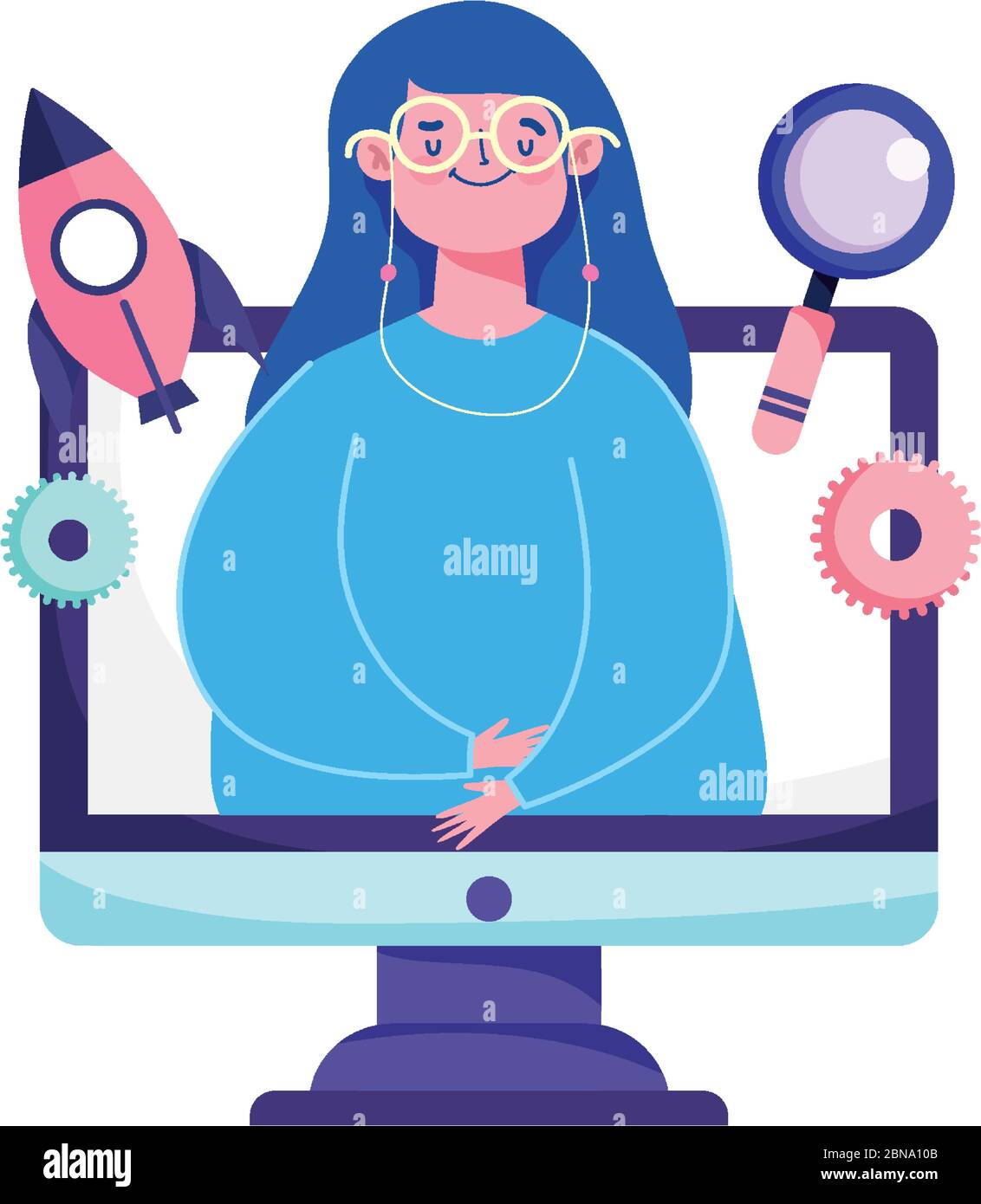 Studente Al Computer Clip Art