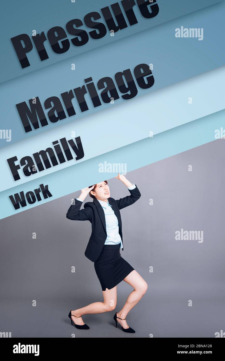 young business woman Working under pressure concepts Stock Photo - Alamy