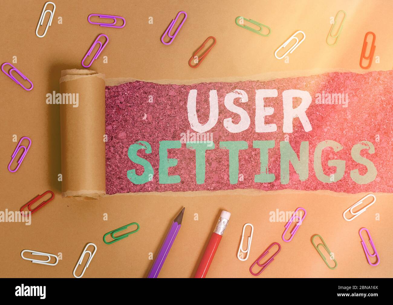 Word writing text User Settings. Business photo showcasing Configuration of appearance Operating ...