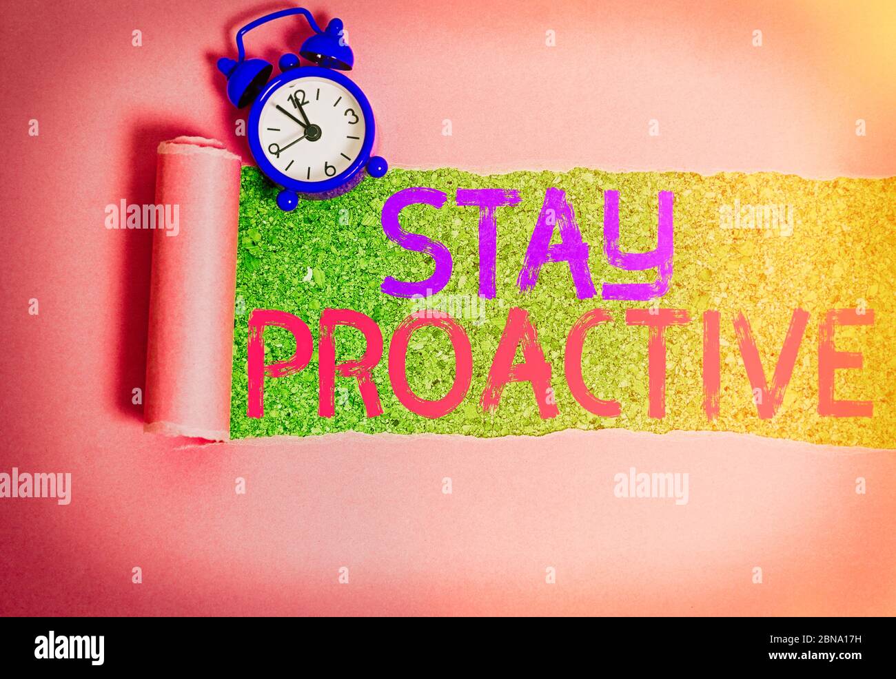 Writing note showing Stay Proactive. Business concept for Taking own ...