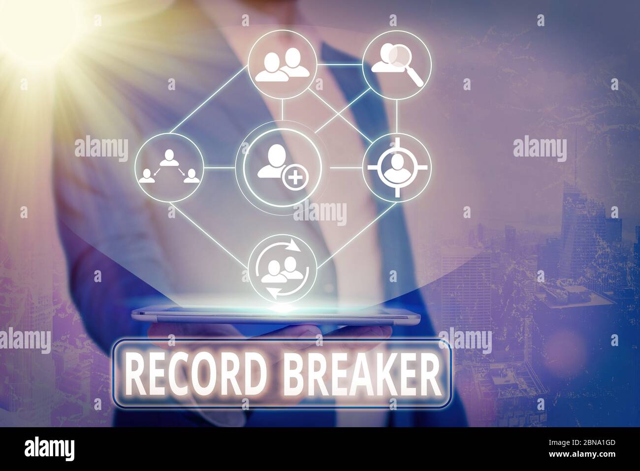 Handwriting text Record Breaker. Conceptual photo someone or something ...