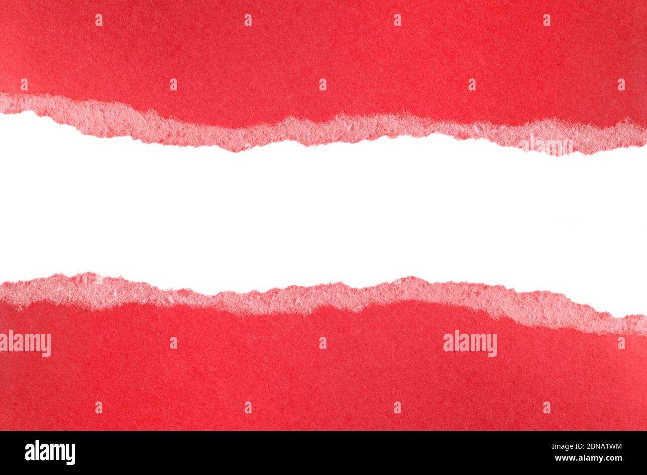 Ripped pieces of red paper isolated on white background. Paper piece ...