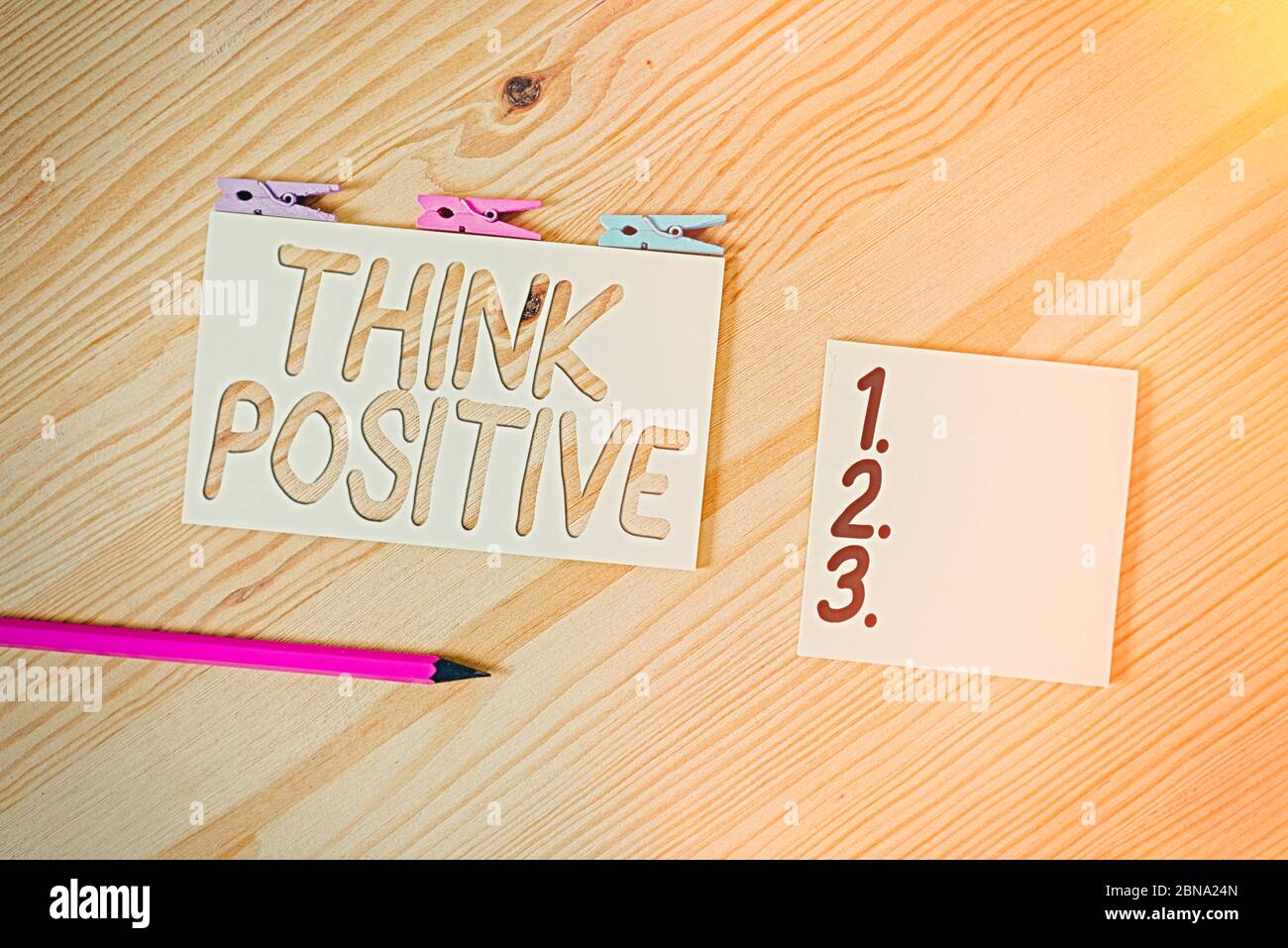 Conceptual hand writing showing Think Positive. Concept meaning The ... Conceptual hand writing showing Think Positive. Concept meaning The ...