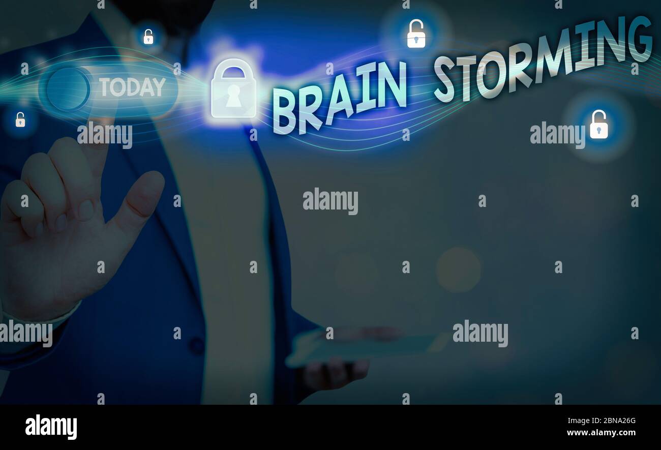 Handwriting text writing Brain Storming. Conceptual photo Stimulating ...