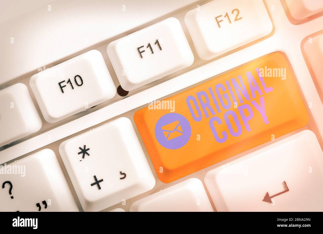 Conceptual hand writing showing Original Copy. Concept meaning Main ...