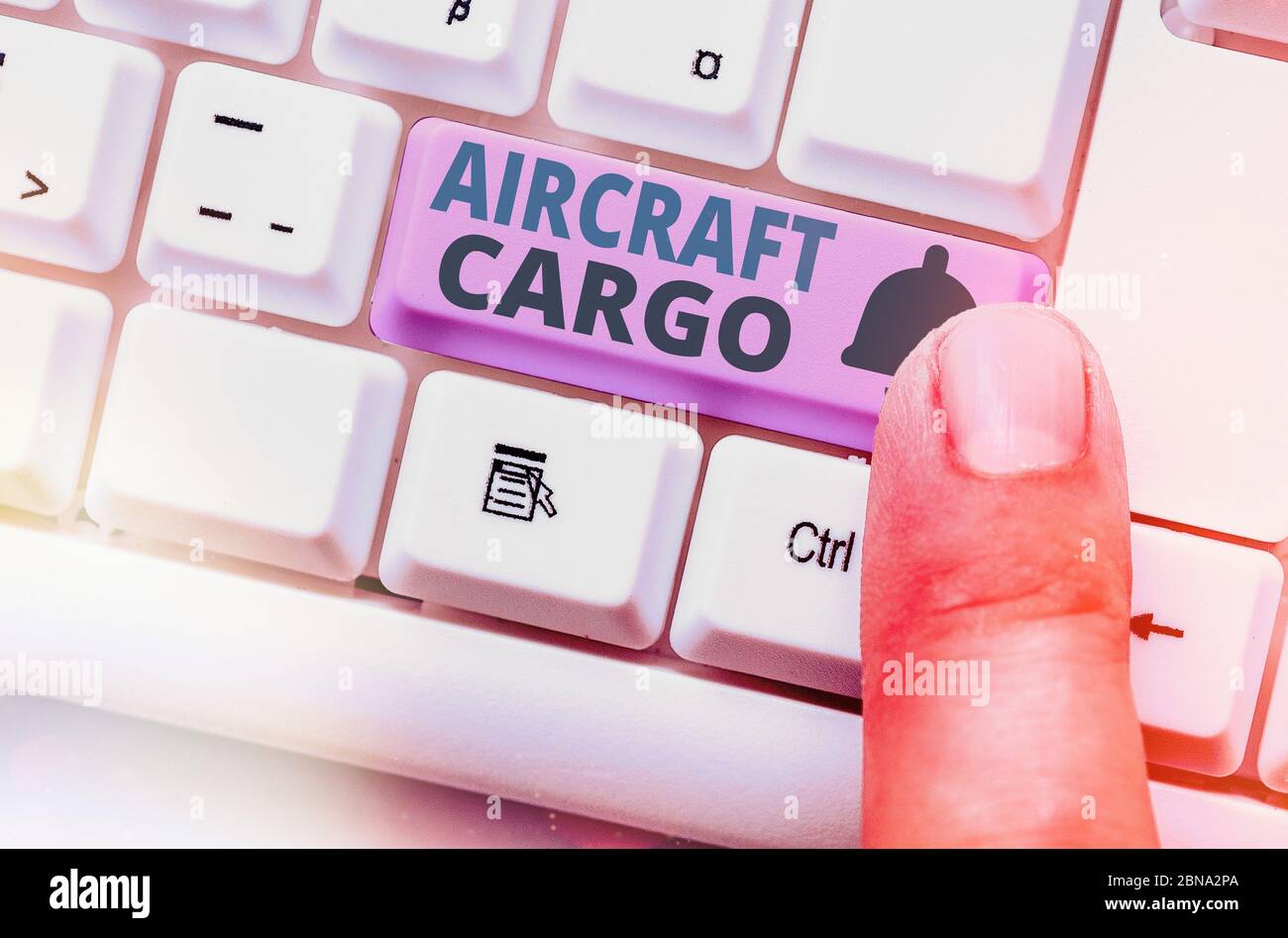 Conceptual hand writing showing Aircraft Cargo. Concept meaning Freight ...