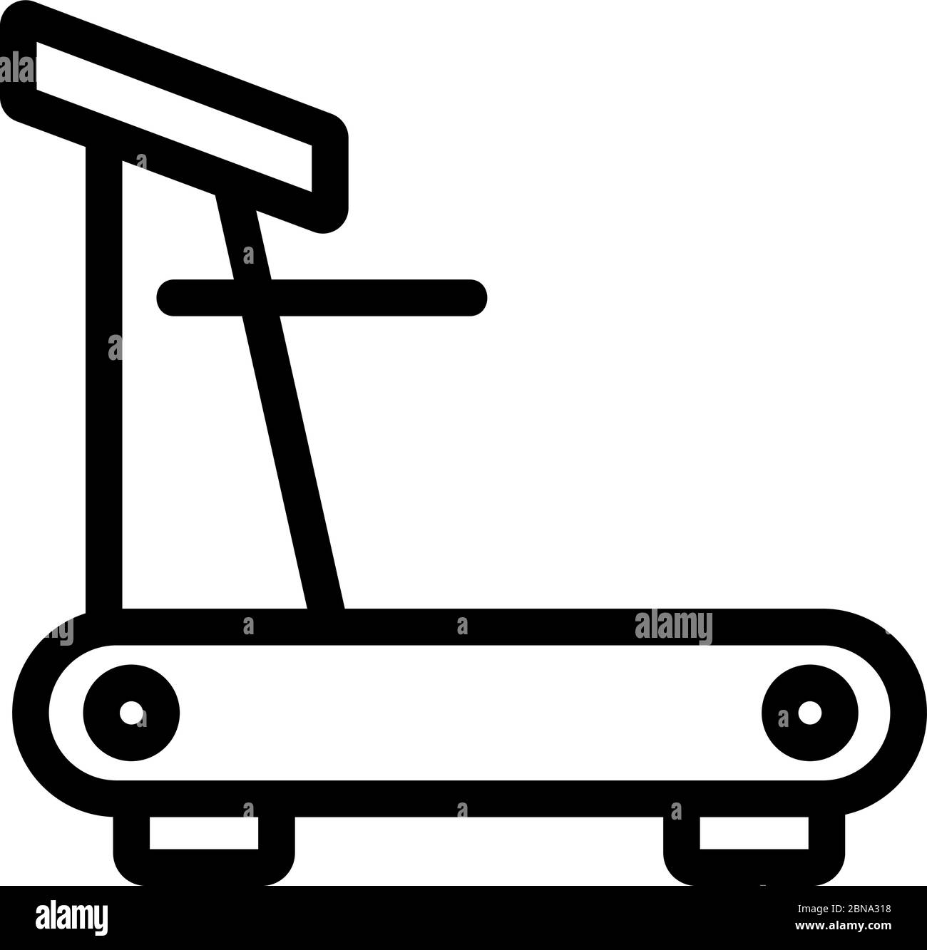 electric running track with function screen icon vector outline ...