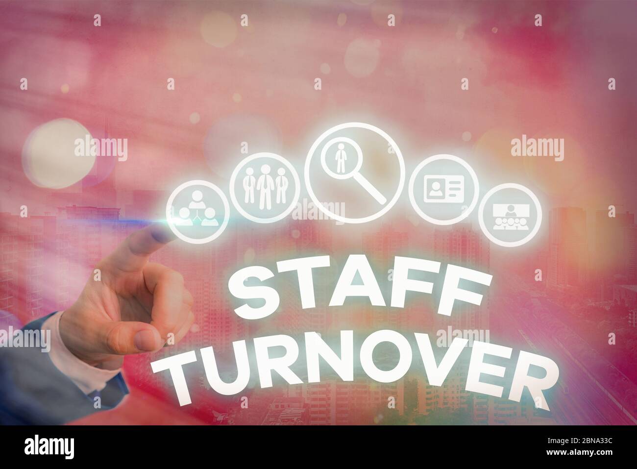 Conceptual hand writing showing Staff Turnover. Concept meaning The ...