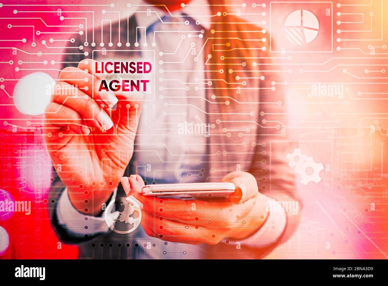 Text sign showing Licensed Agent. Business photo text Authorized and ...