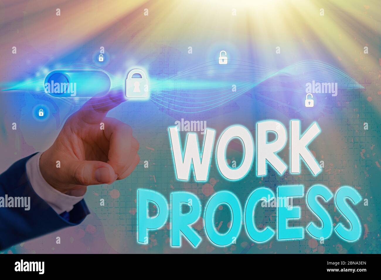 Conceptual hand writing showing Work Process. Concept meaning Standard ...