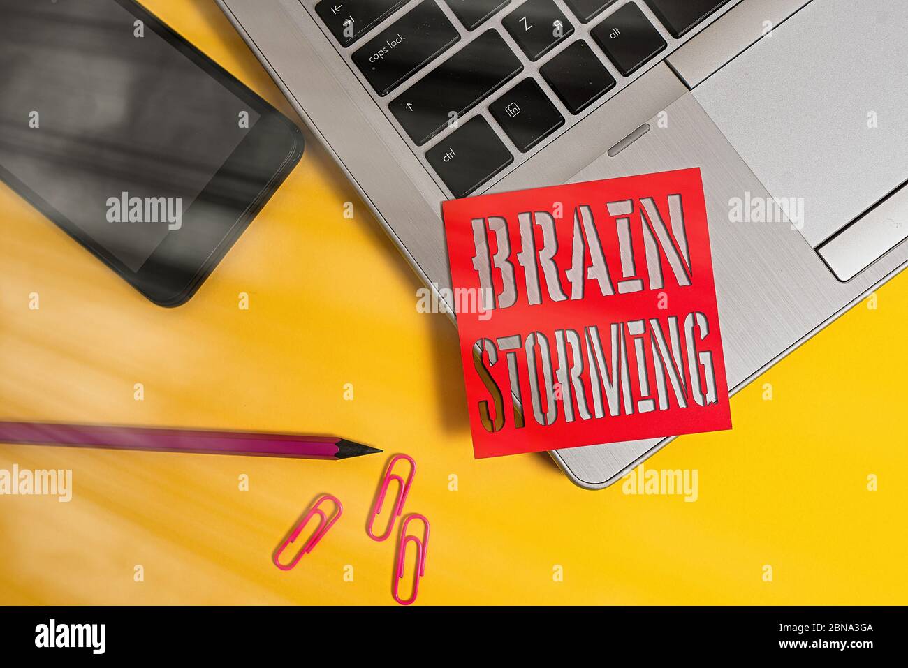 Text sign showing Brain Storming. Business photo showcasing Stimulating ...