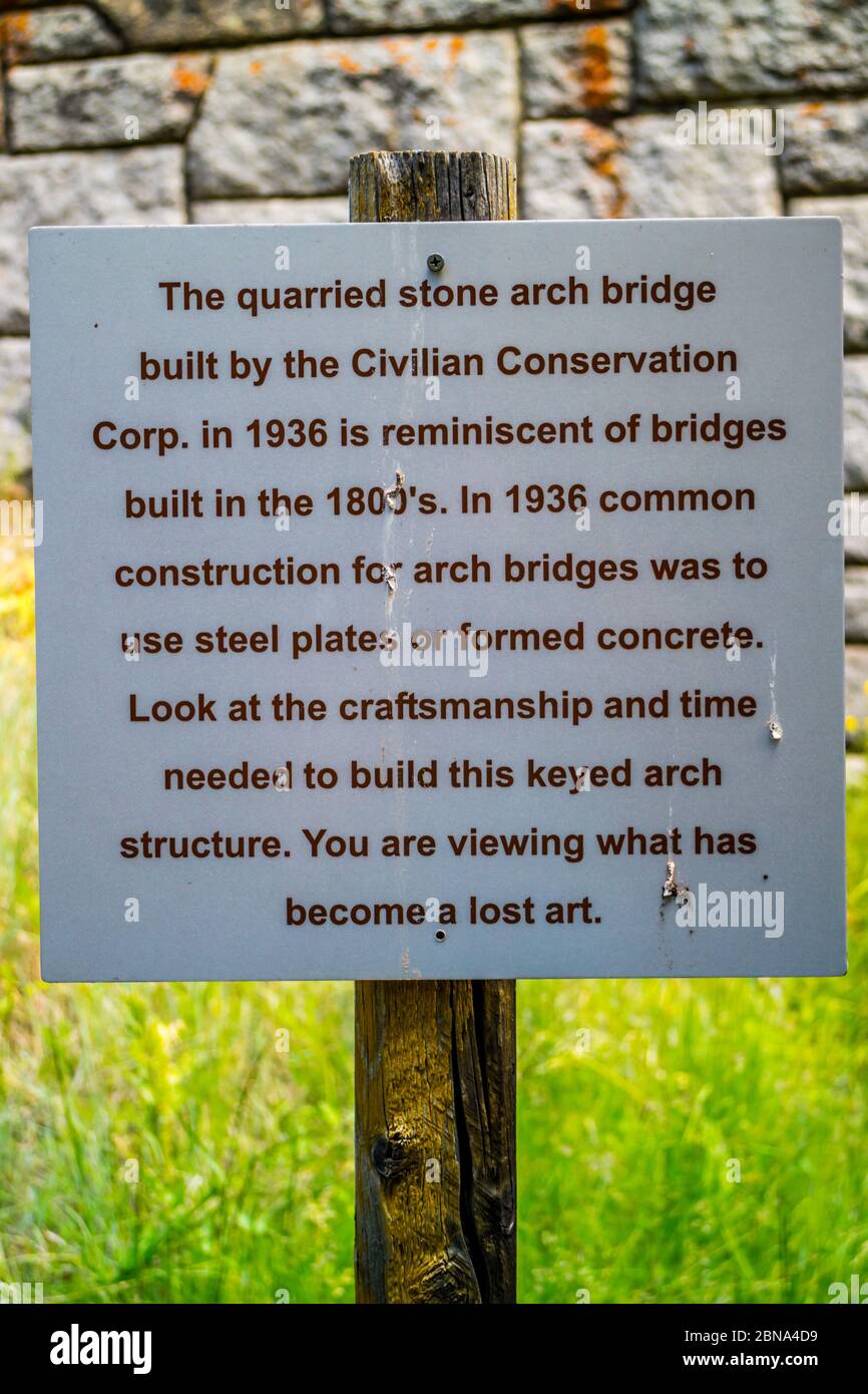 Lewis and Clark Caverns, MT, USA - June 29, 2019: The quarried stone ...