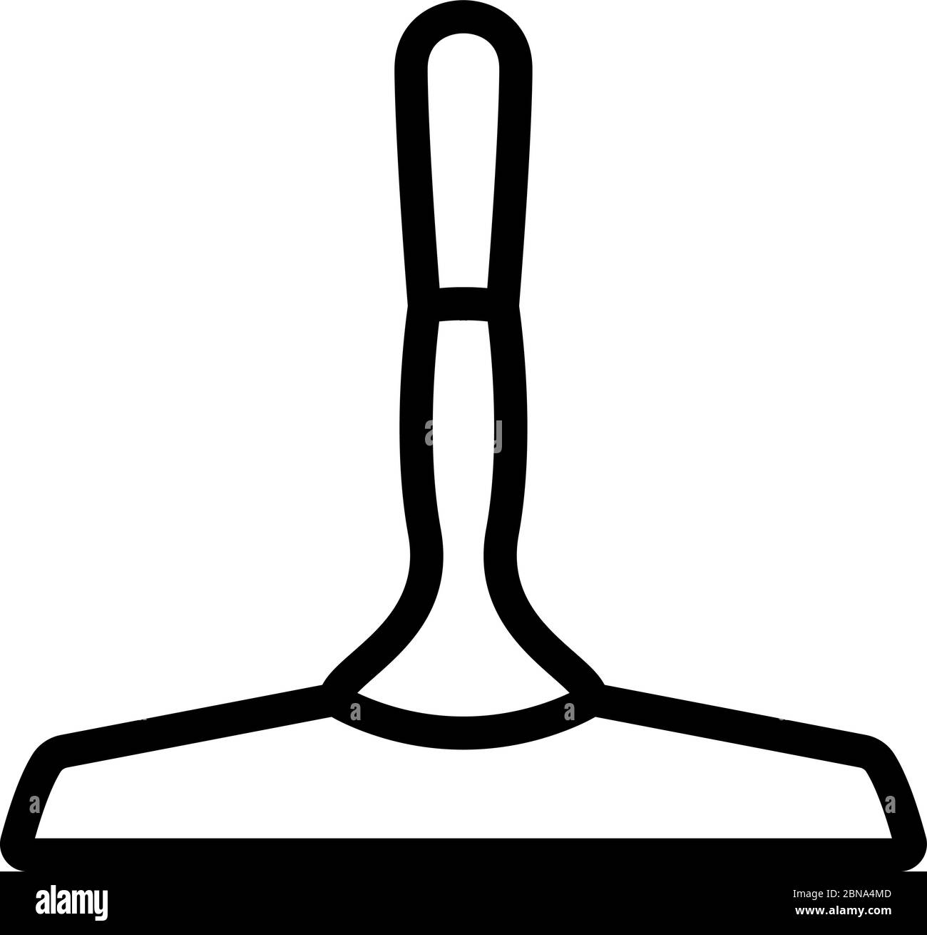 flat mop with grip holder icon vector outline illustration Stock Vector ...