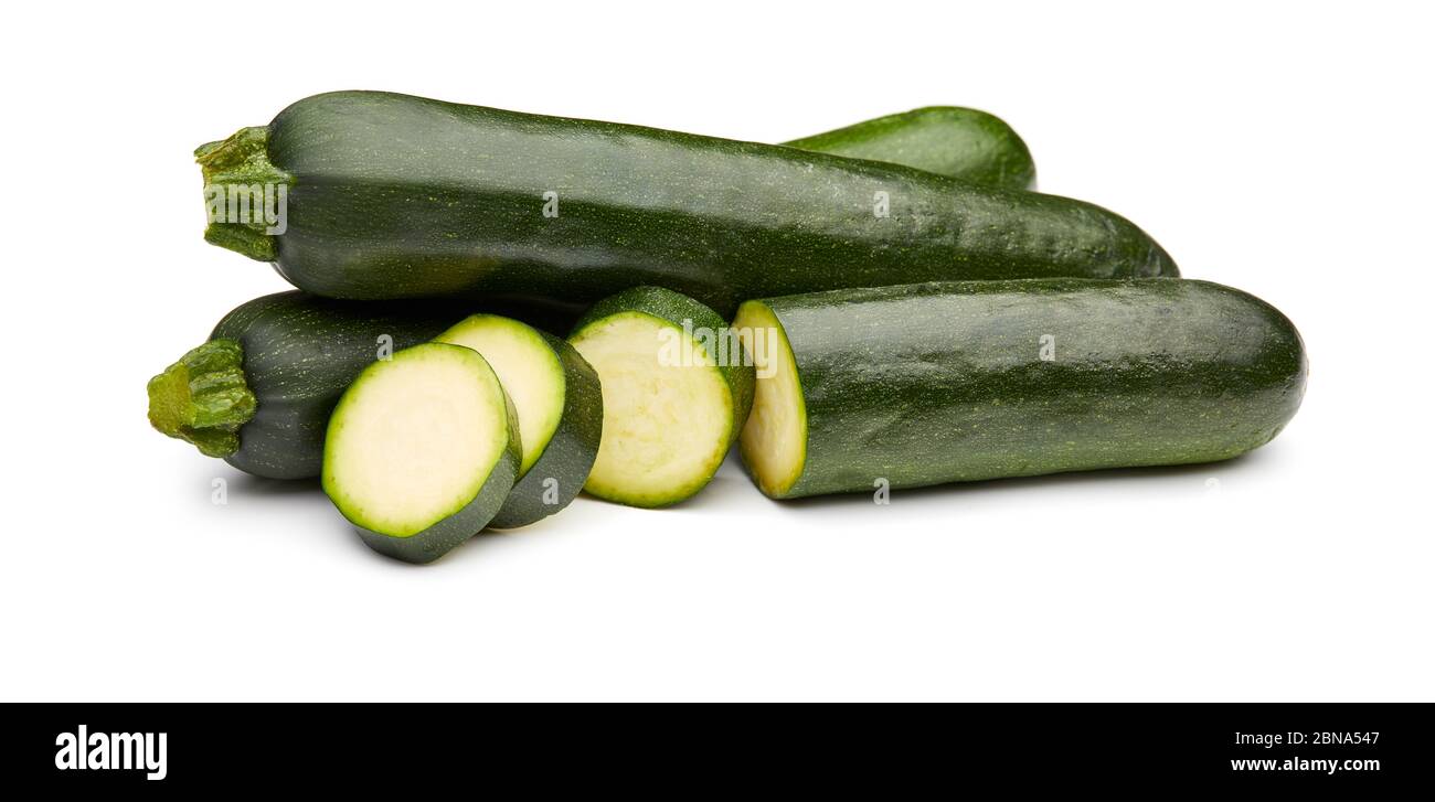 Zucchini isolated on white hi-res stock photography and images - Alamy