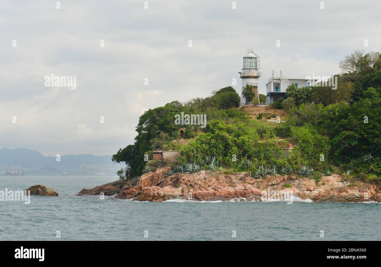 The Green Island Lighthouse Compound in Hong Kong Stock Photo - Alamy