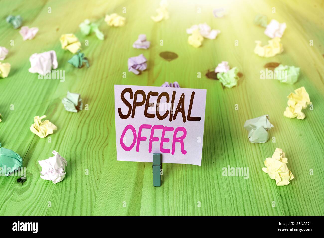 Text sign showing Special Offer. Business photo showcasing Discounted ...