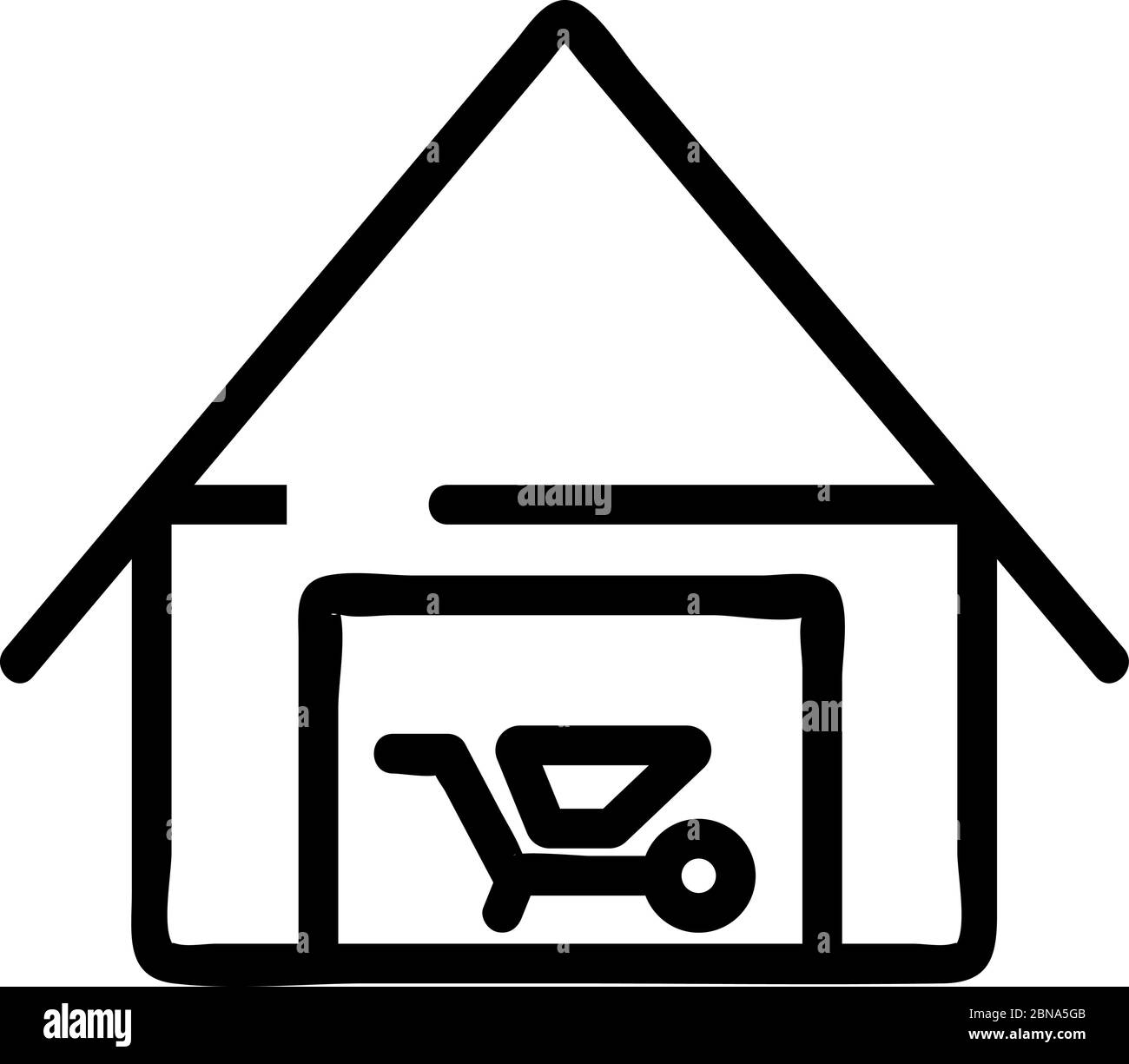 utility shed icon vector outline illustration Stock Vector Image & Art ...