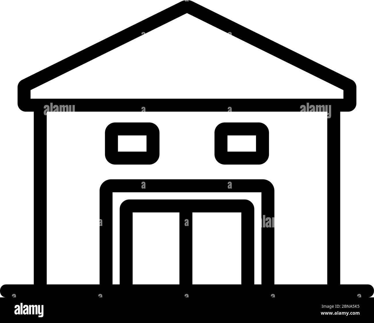 triangular roof shed icon vector outline illustration Stock Vector ...