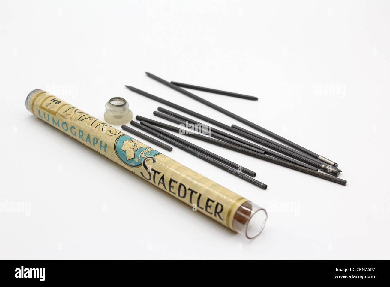 Staedtler leads case, isolated on a white background Stock Photo - Alamy