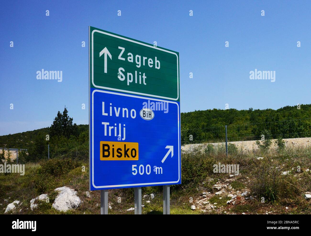 A road sign on the coastal road in Croatia Stock Photo - Alamy