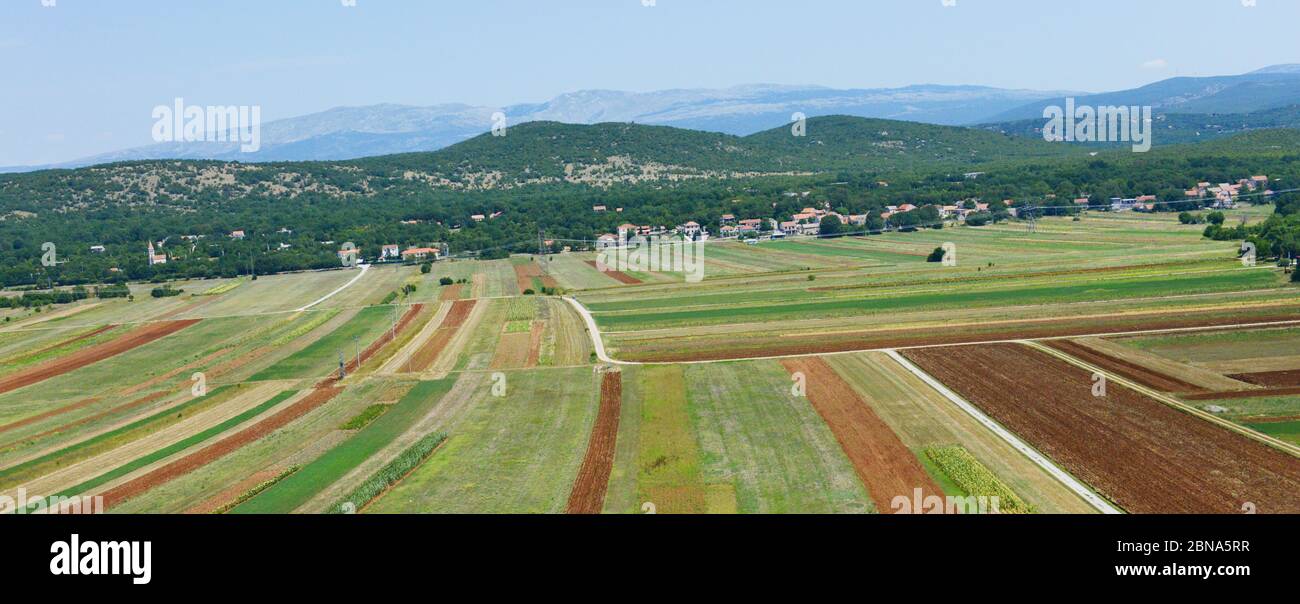 Agricultural landscapes in Croatia Stock Photo - Alamy