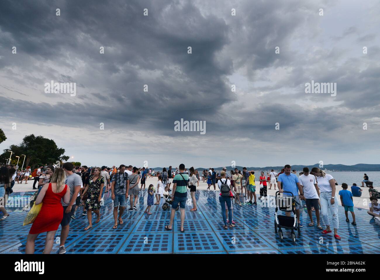 The solar light installation by Nikola Bašić on the seaside promenade ...