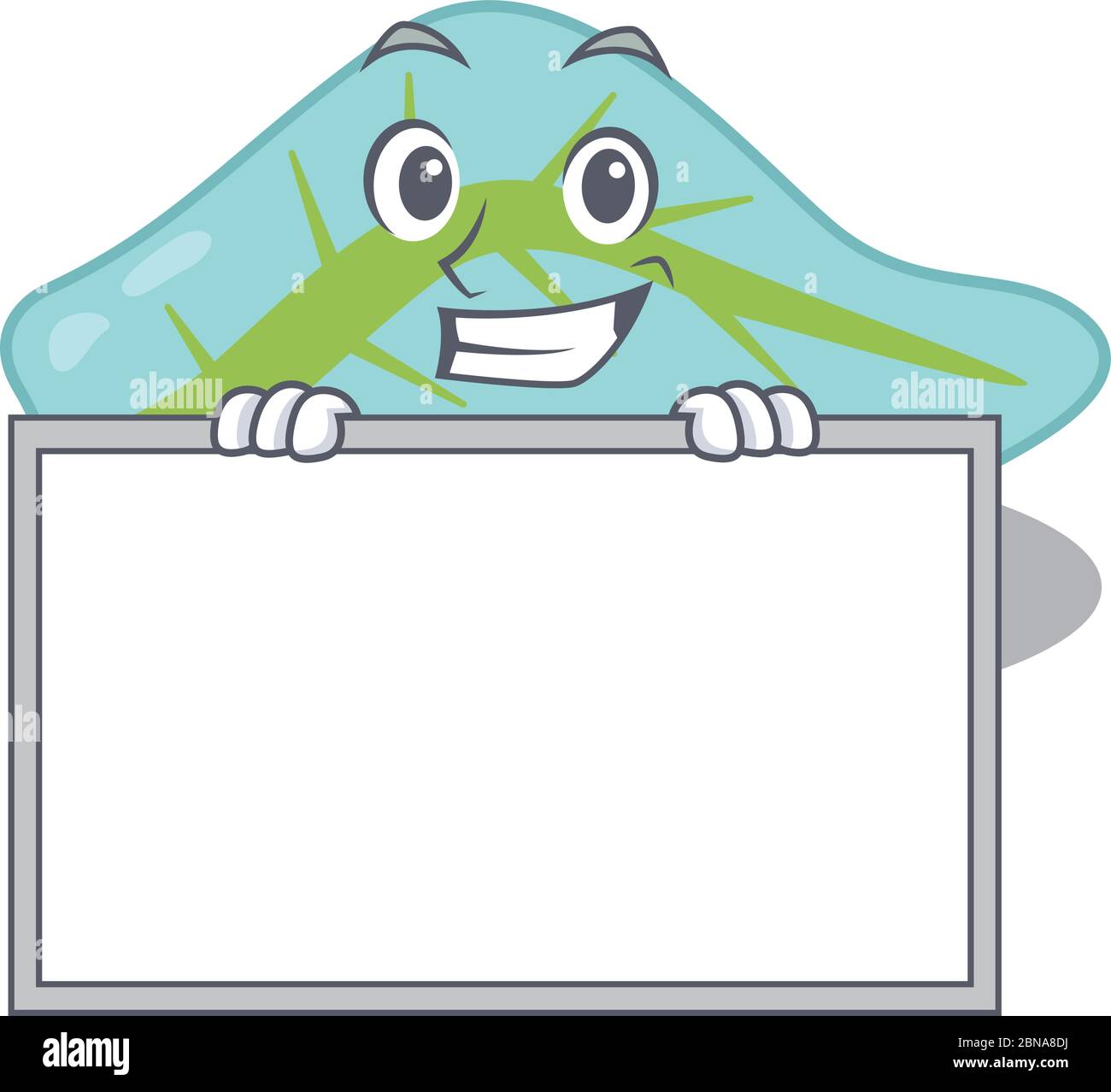 Pancreas cartoon design style standing behind a board Stock Vector ...