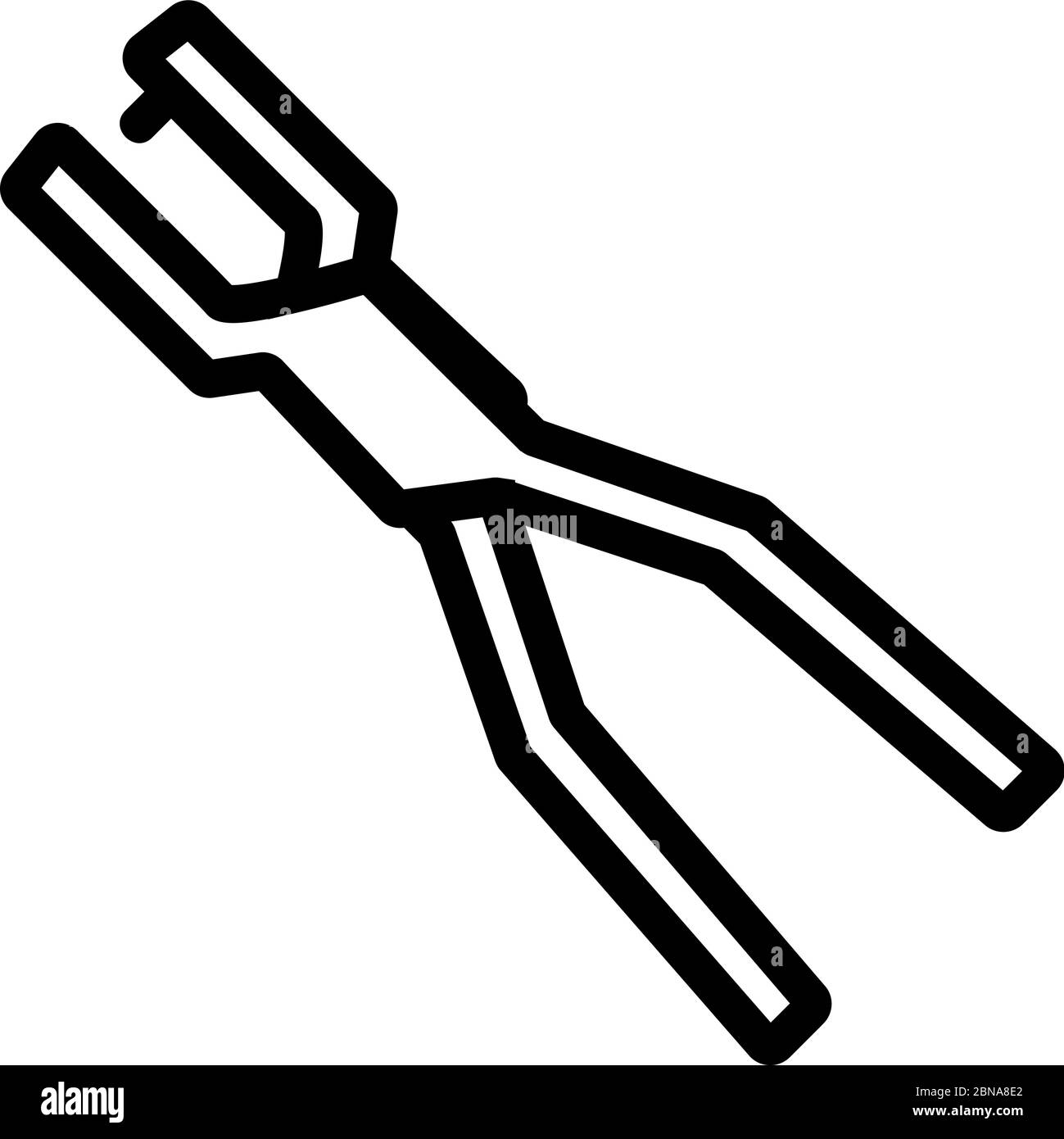 manual nippers for breaking paper icon vector outline illustration ...