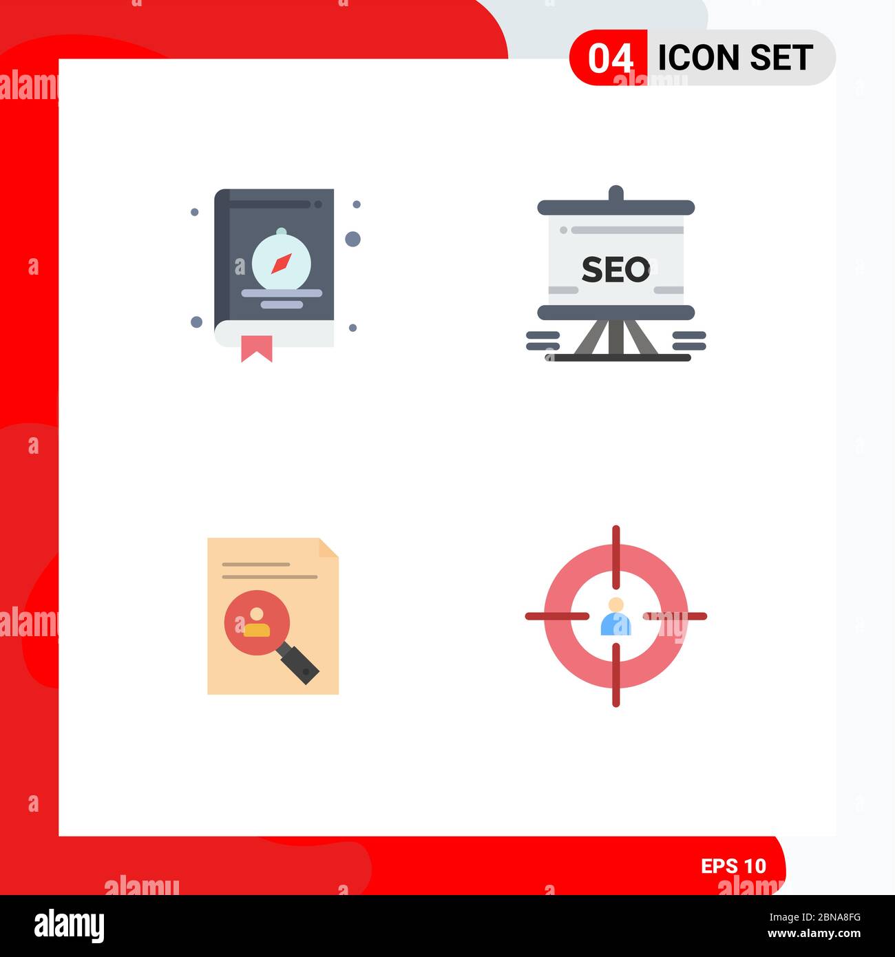 User Interface Pack of 4 Basic Flat Icons of compass, application ...