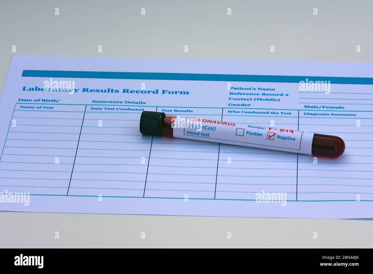 Blood test form hi-res stock photography and images - Alamy