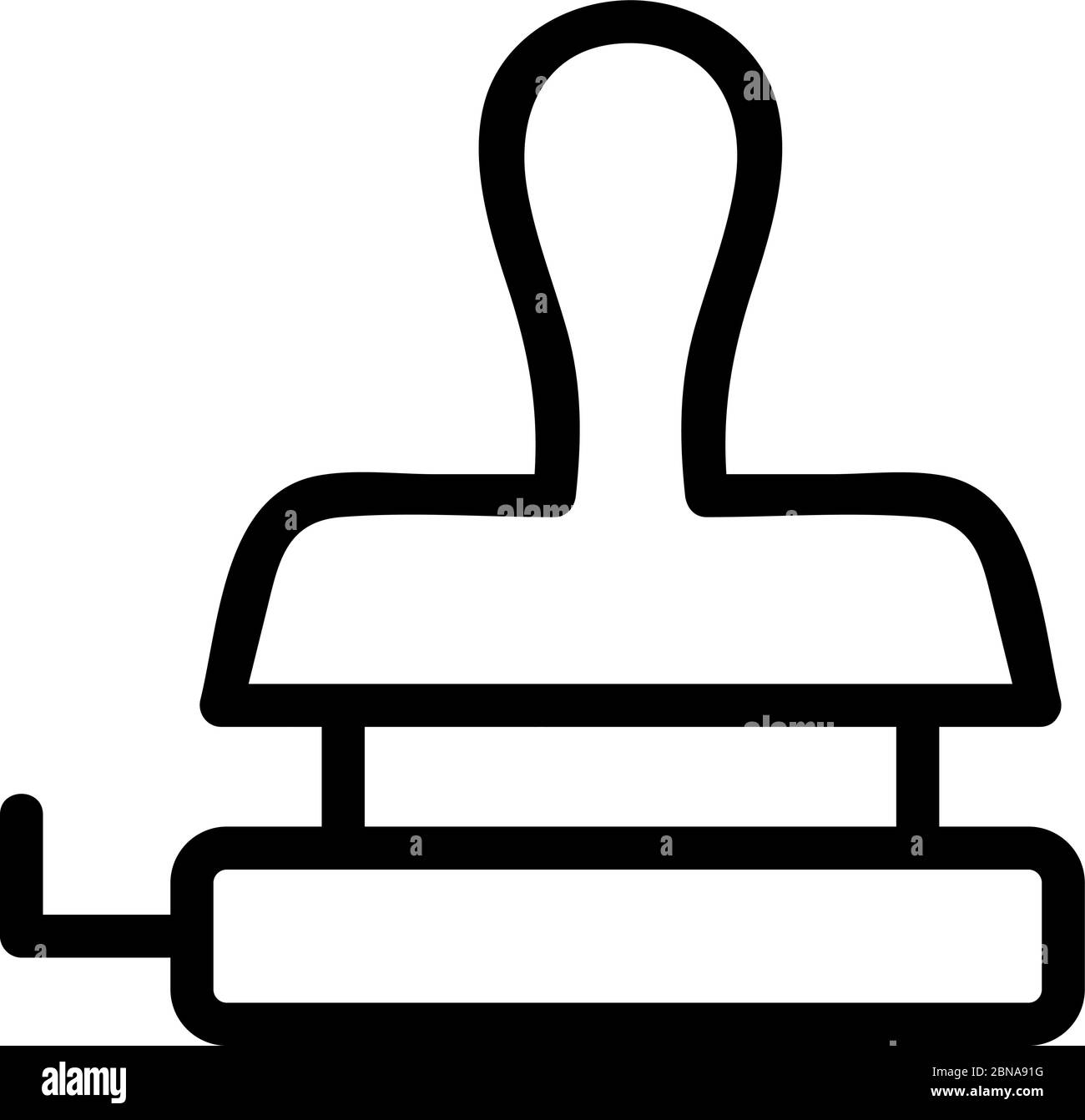 punching stamping icon vector outline illustration Stock Vector Image ...