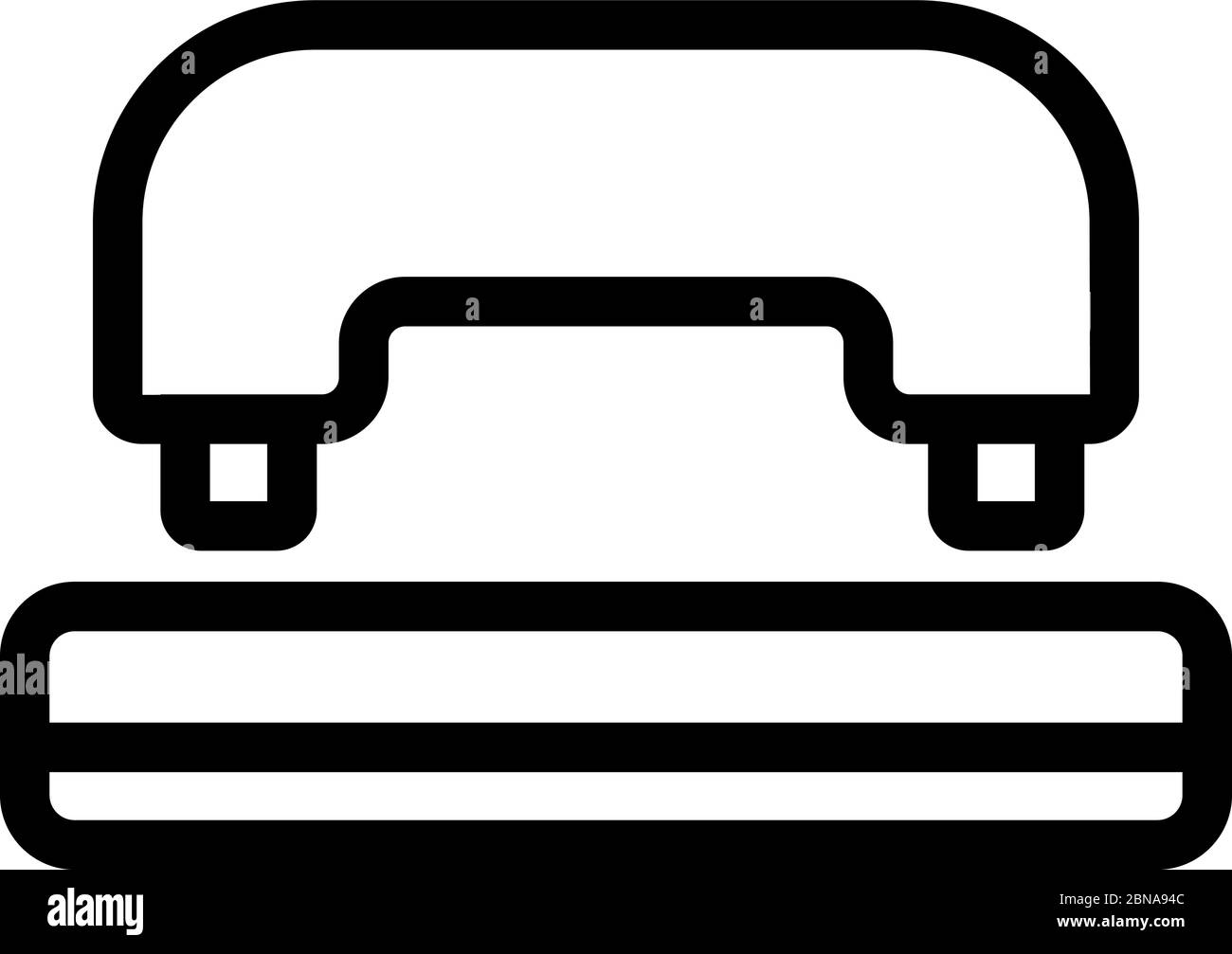 office hole punch front view icon vector outline illustration Stock ...