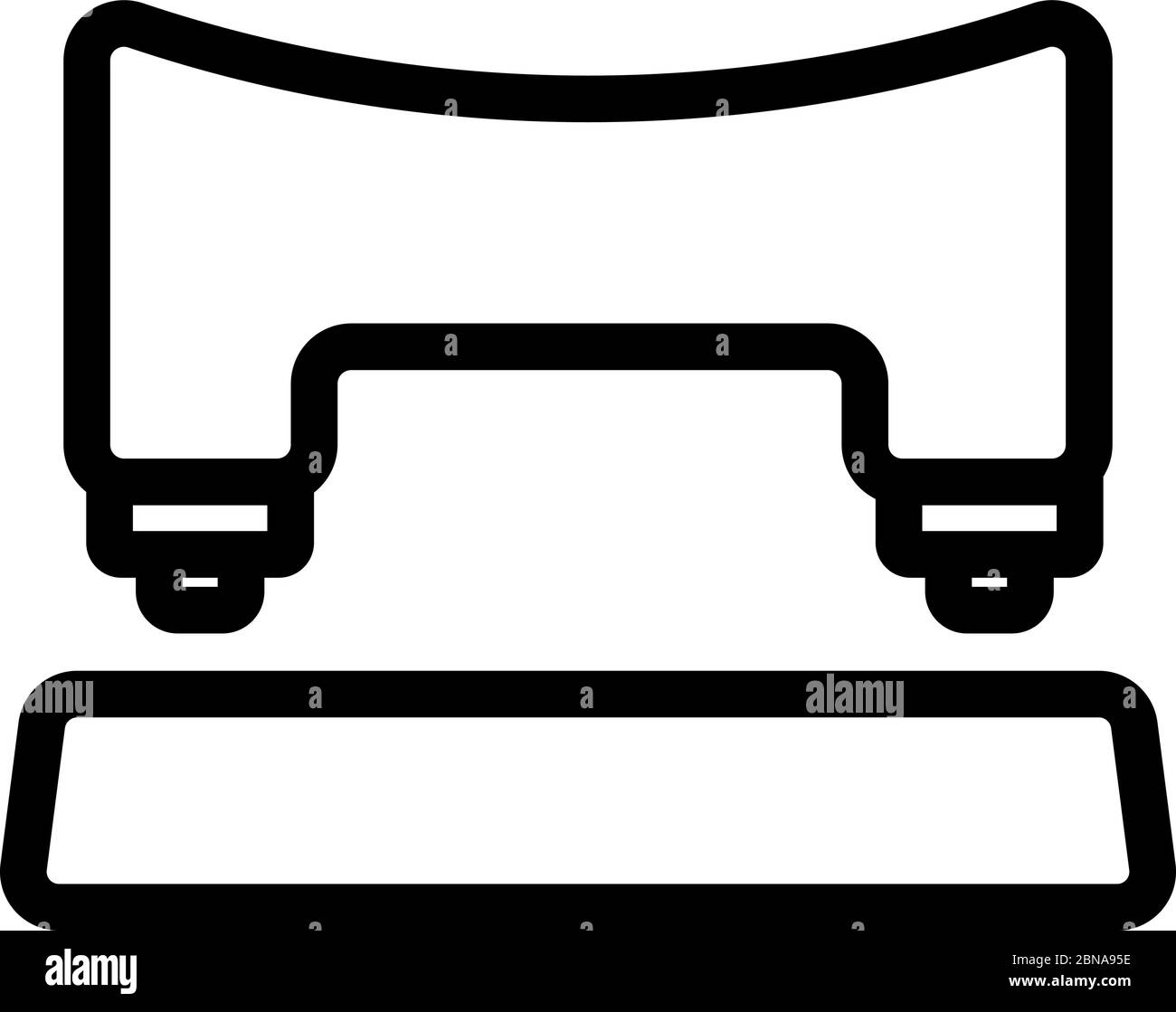 hole punch office back view icon vector outline illustration Stock ...