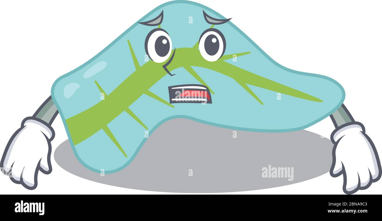 Cartoon design style of pancreas having worried face Stock Vector Image ...
