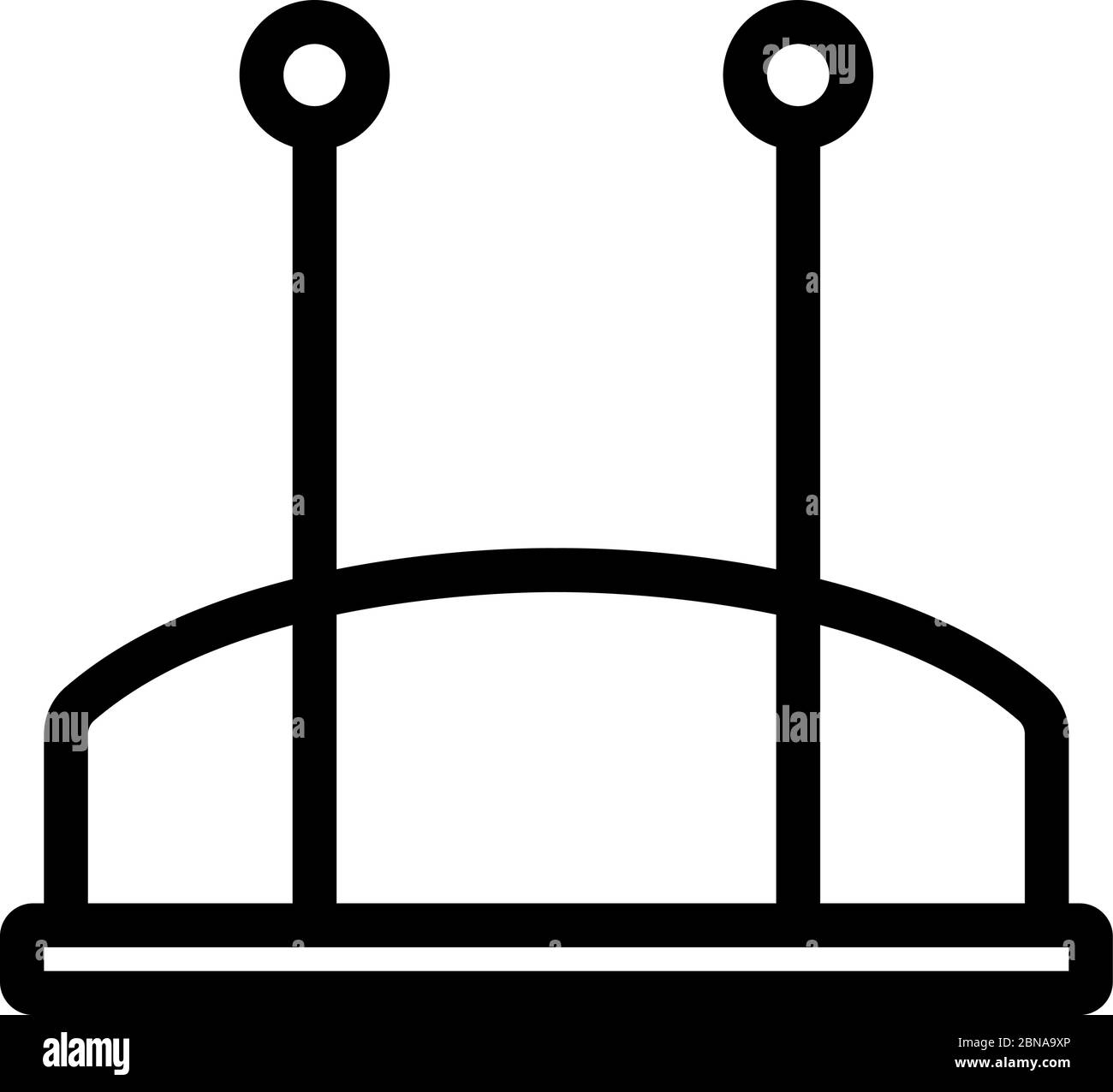 set-top box hdtv rear view icon vector outline illustration Stock ...