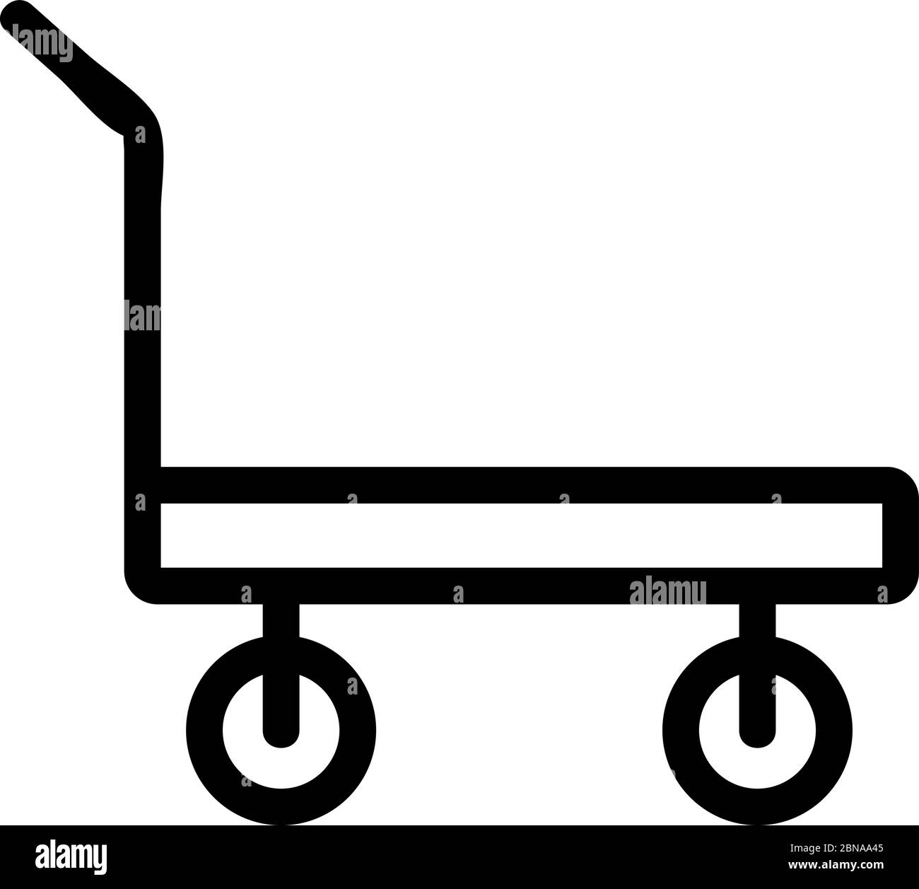 standard platform wheeled trolley for transportation icon vector ...