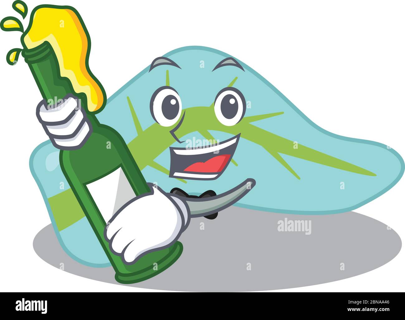 Cartoon design of pancreas showing funny face with wink eye Stock ...