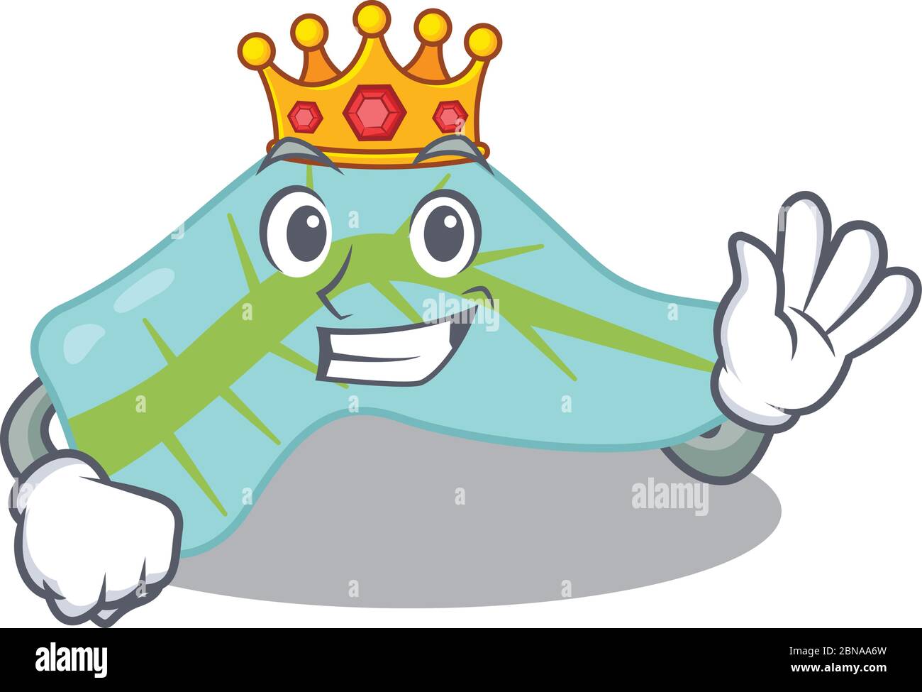 A Wise King of pancreas mascot design style with gold crown Stock ...